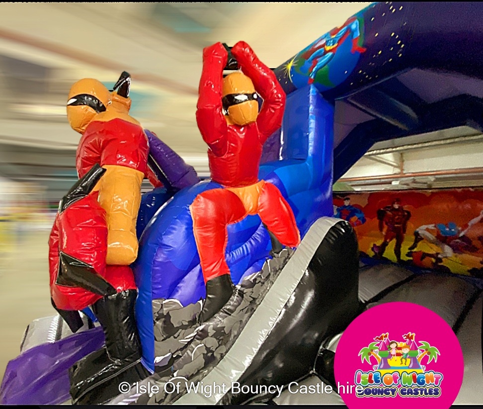 3D superhero bounce and slide - Bouncy Castle Hire and party hire in ...