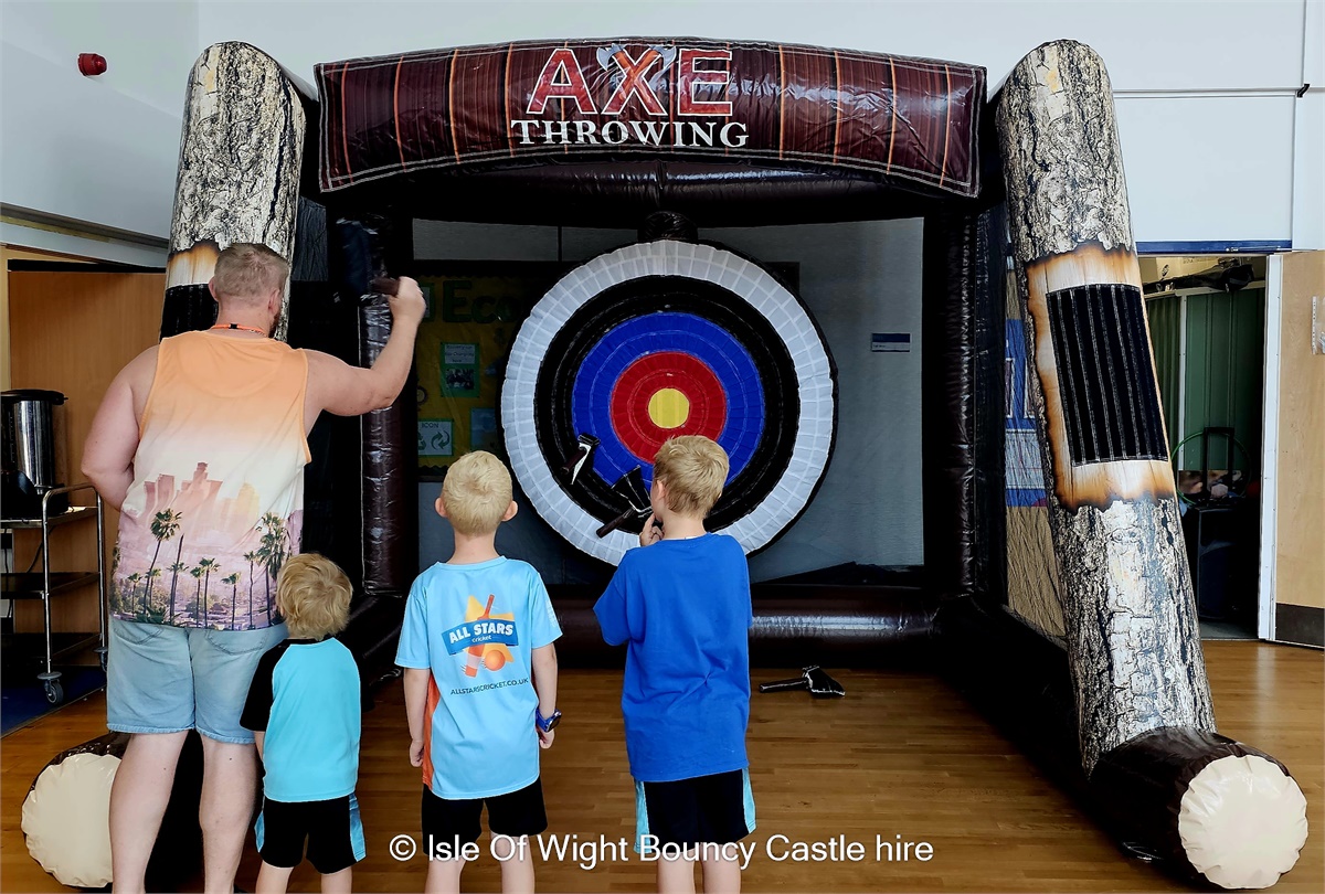 Inflatable Axe throwing - Bouncy Castle Hire and party hire in Isle Of ...